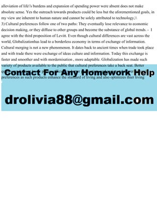 Using Theodore Levitt’s central thesis of The Globalization of mar.pdf