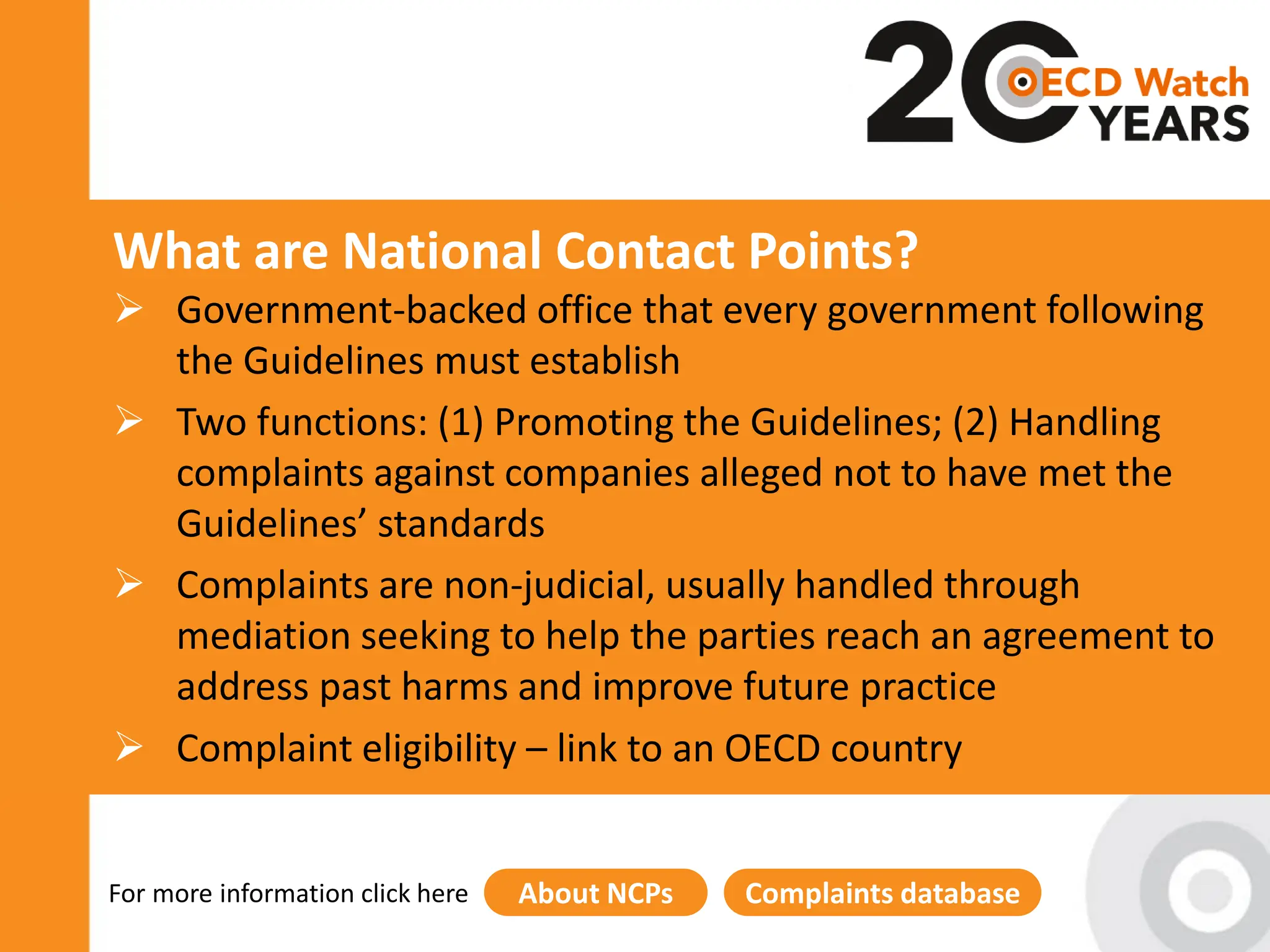 Using the OECD Guidelines for change - Central and Eastern Europe ...