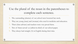Using the Plural Form of Irregular Nouns.pptx
