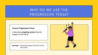 Using the Progressive Verb Tense Education Presentation in Yellow ...