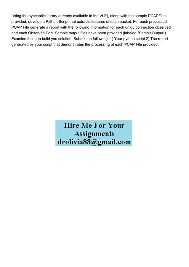 Using the pypcaptile library already available in the VLE.pdf