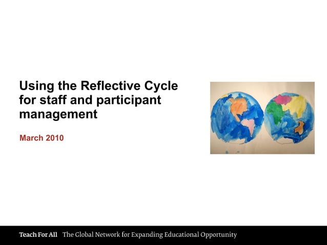 Using the reflective cycle for staff management ev | PPT | Educational ...