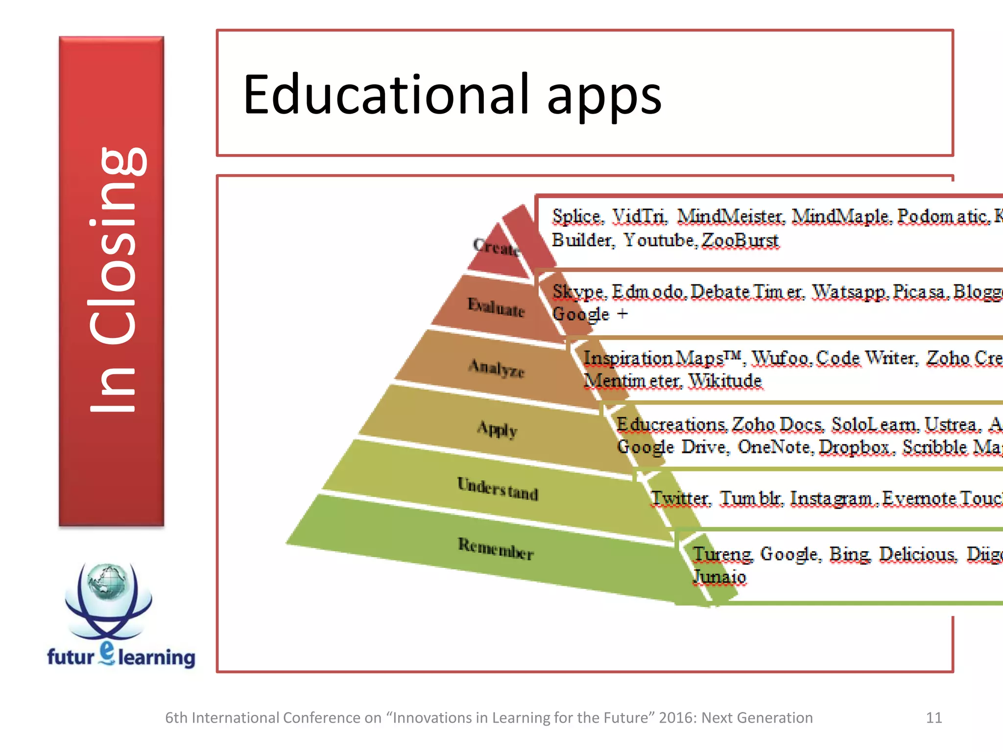 Using the revised bloom taxonomy in designing mobile apps | PPT