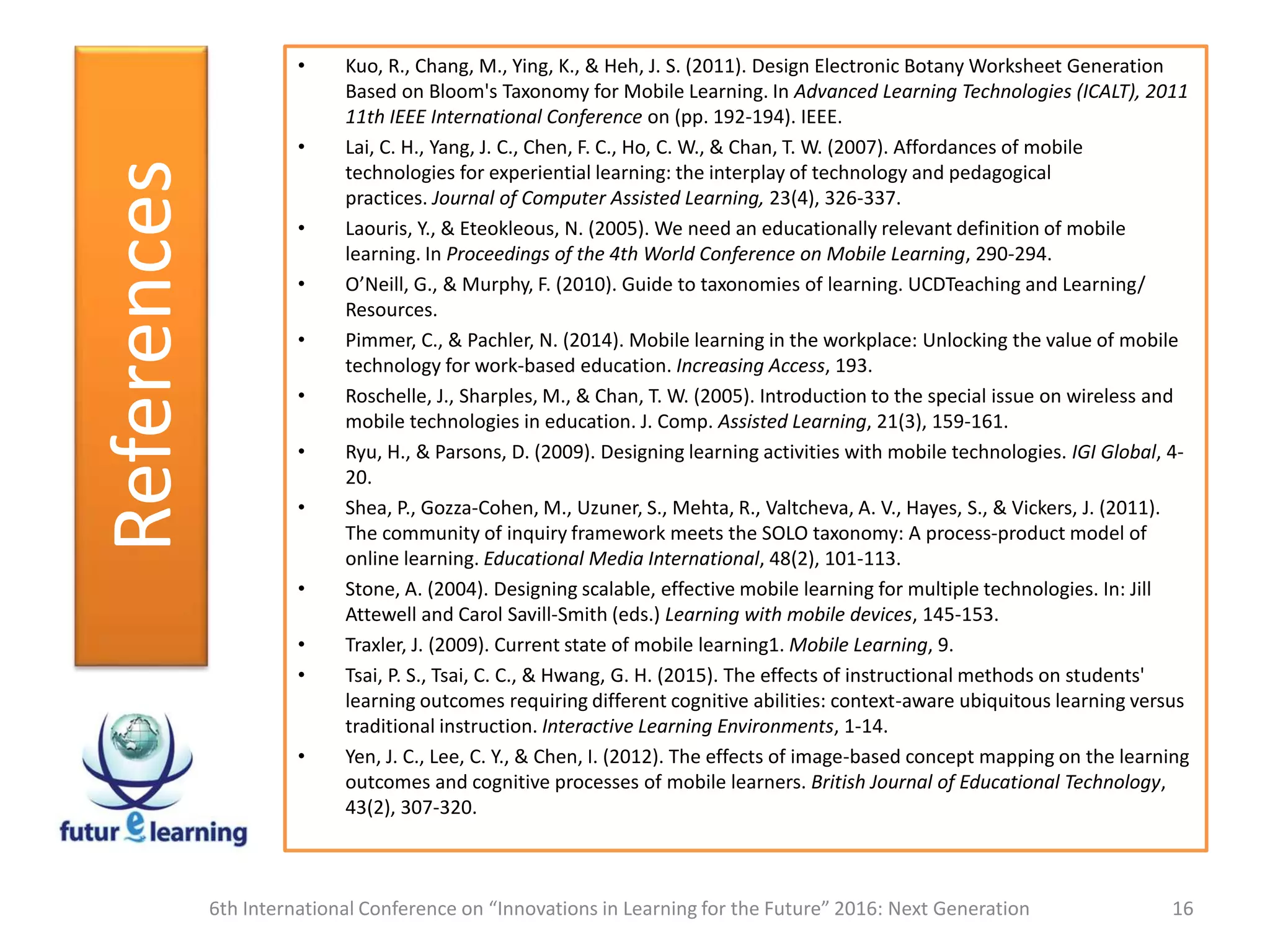 Using the revised bloom taxonomy in designing mobile apps | PPT