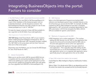 Portal Integration with SAP BusinessObjects (SDK) | PPT | Free Download