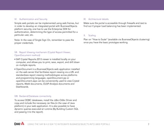 Portal Integration with SAP BusinessObjects (SDK) | PPT | Free Download