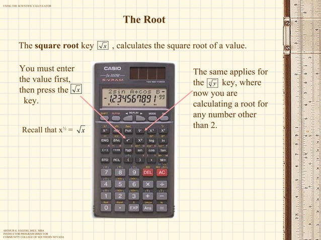 Using the scientific calculator
