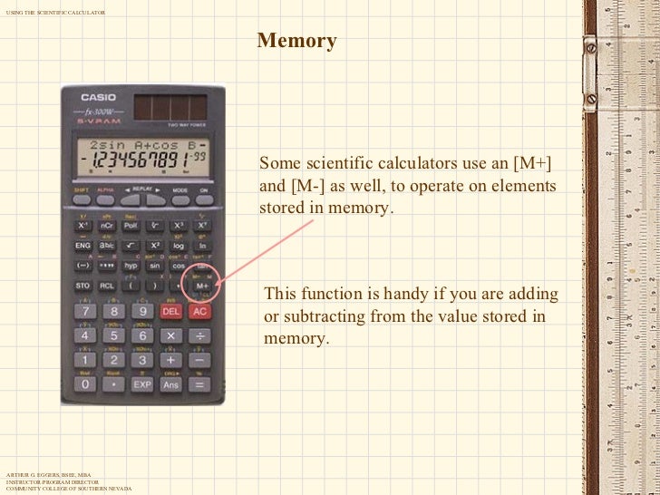 Using the scientific calculator