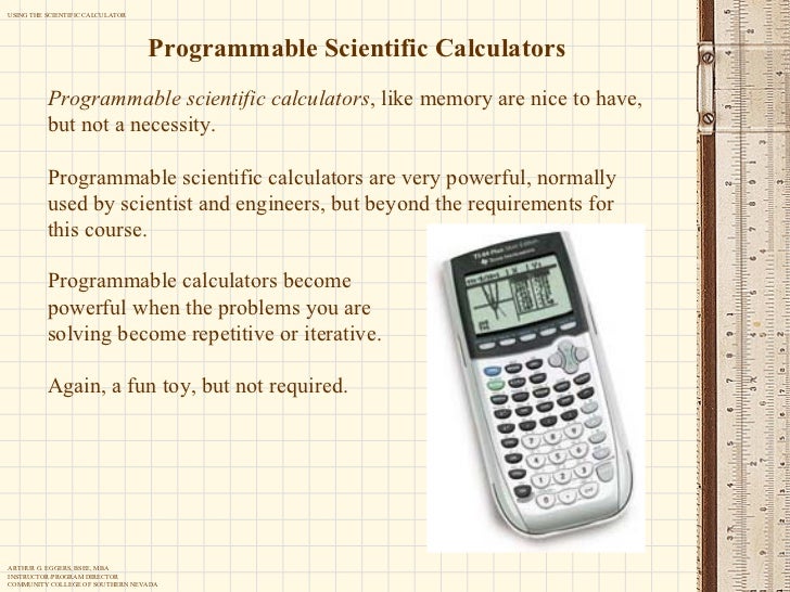 Using the scientific calculator