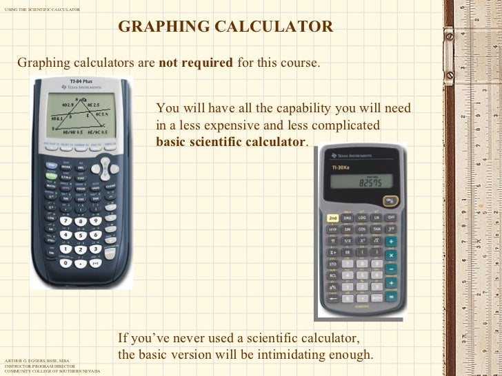 Using the scientific calculator