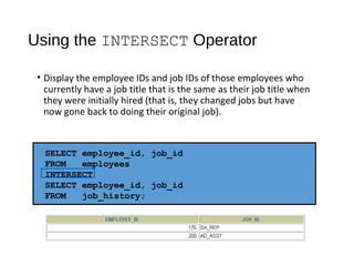Using the set operators | PPT