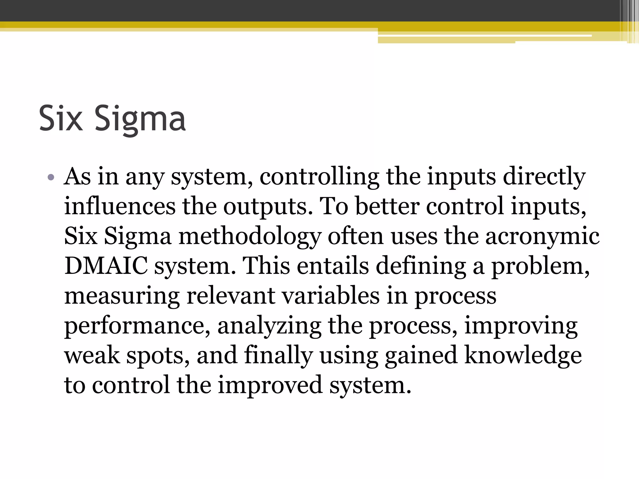 Using the Six Sigma Method to Improve Productivity | PPT