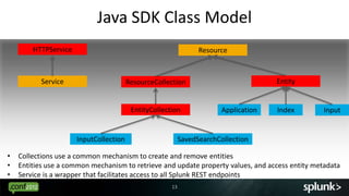 Using the Splunk Java SDK | PPT