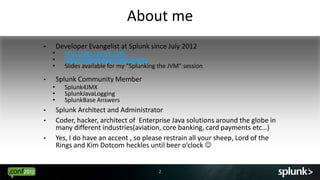 Using the Splunk Java SDK | PPT