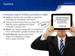 Using the Steria powerpoint template | PDF