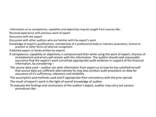 Using the work of an Auditor’s Expert.pptx