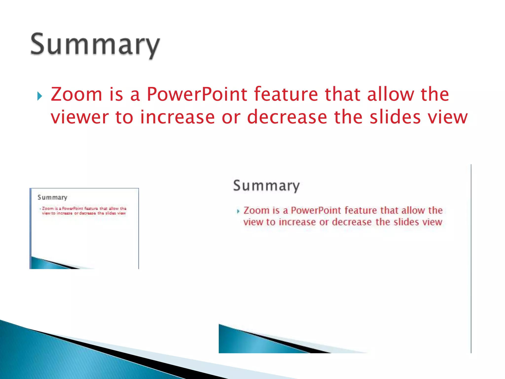 Using the zoom in power point | PPTX