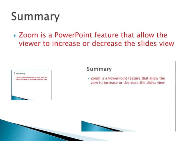Using the zoom in power point | PPTX | Operating Systems | Computer Software and Applications
