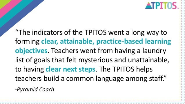 Using the TPITOS Assessment Tool