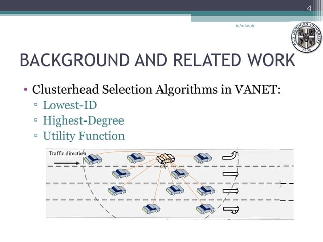 Using Traffic Flow For Cluster Formation In Vanet Ppt