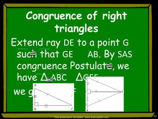 Using triangle congruence. | PPTX