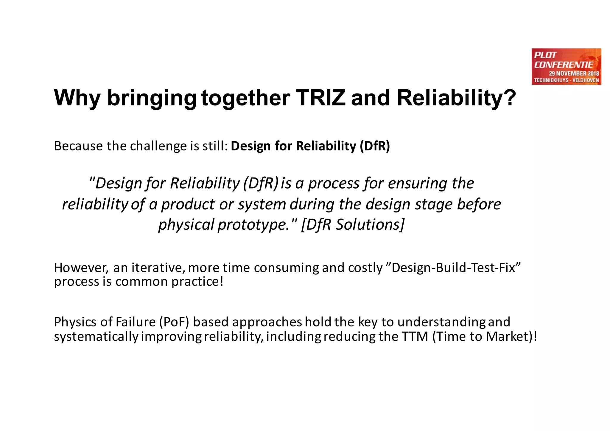Using TRIZ for systematic Reliability Engineering | PDF | Computer Software and Applications ...