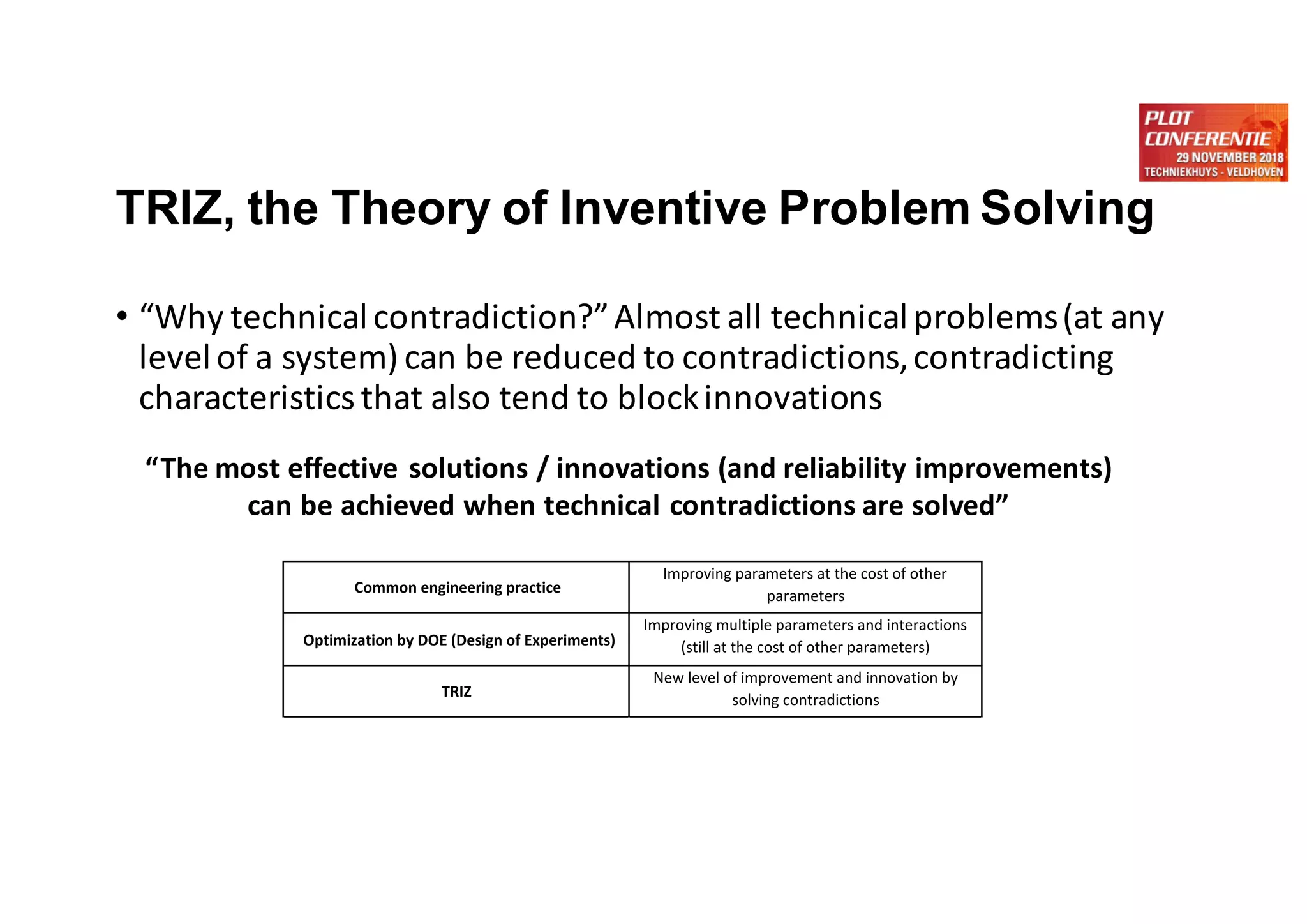 Using TRIZ for systematic Reliability Engineering | PDF | Computer Software and Applications ...