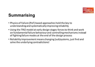 Using TRIZ for systematic Reliability Engineering | PDF | Computer Software and Applications ...