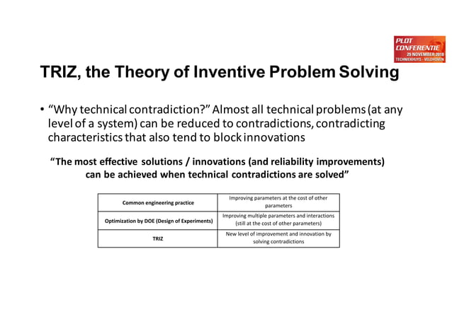Using TRIZ for systematic Reliability Engineering | PDF | Computer Software and Applications ...