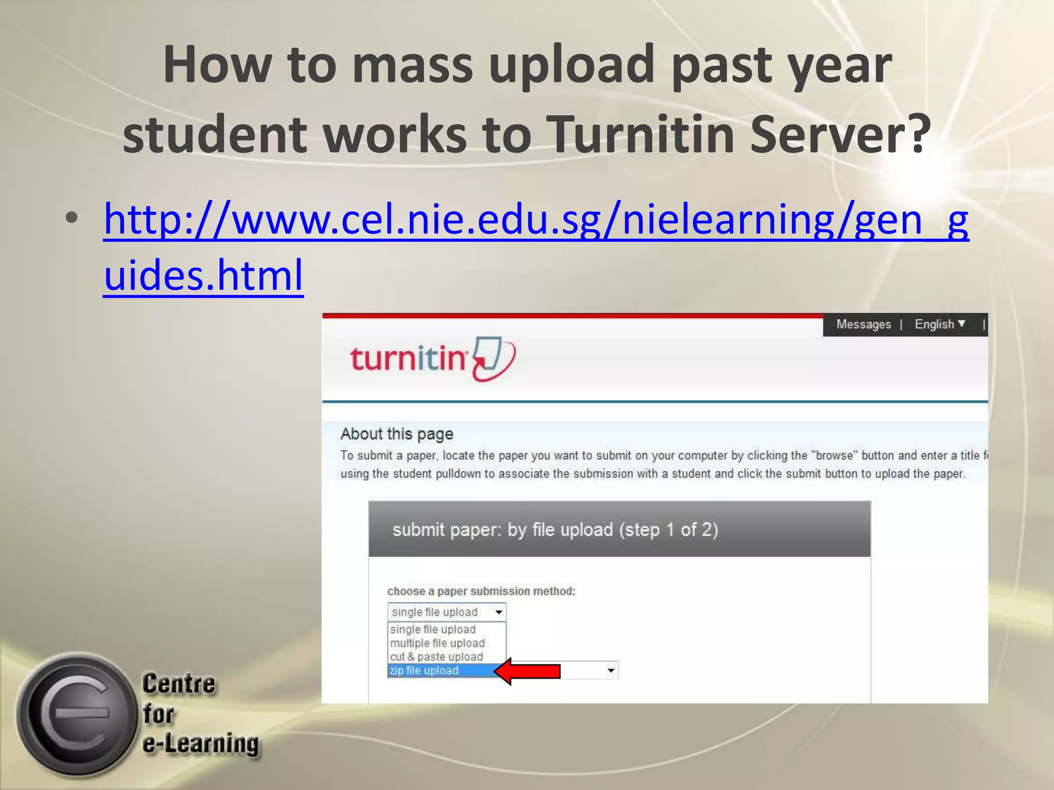 Using Turnitin for Assessment | PPT