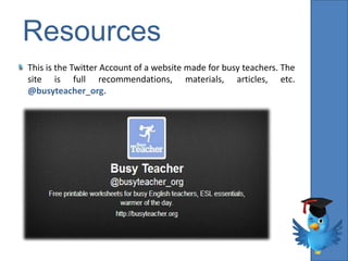 Using twitter in elt | PPT