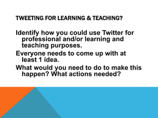 Using Twitter in HE Learning & Teaching_PGCHPE | PPT