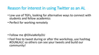 Using Twitter to build online learning communities | PPT
