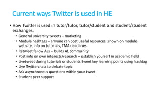 Using Twitter to build online learning communities | PPT