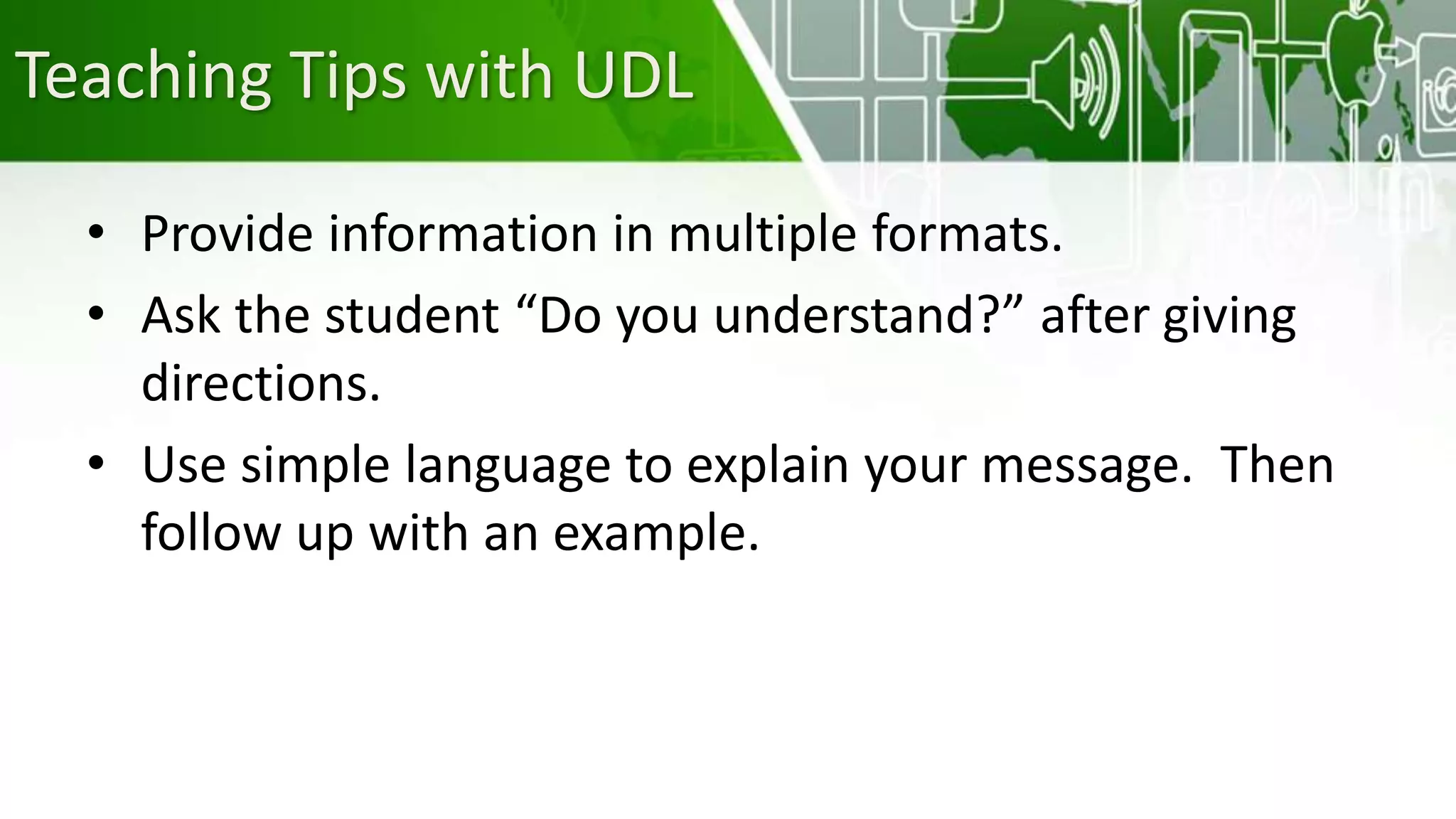 Using UDL to Teach ESL Students | PPTX