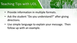 Using UDL to Teach ESL Students | PPTX