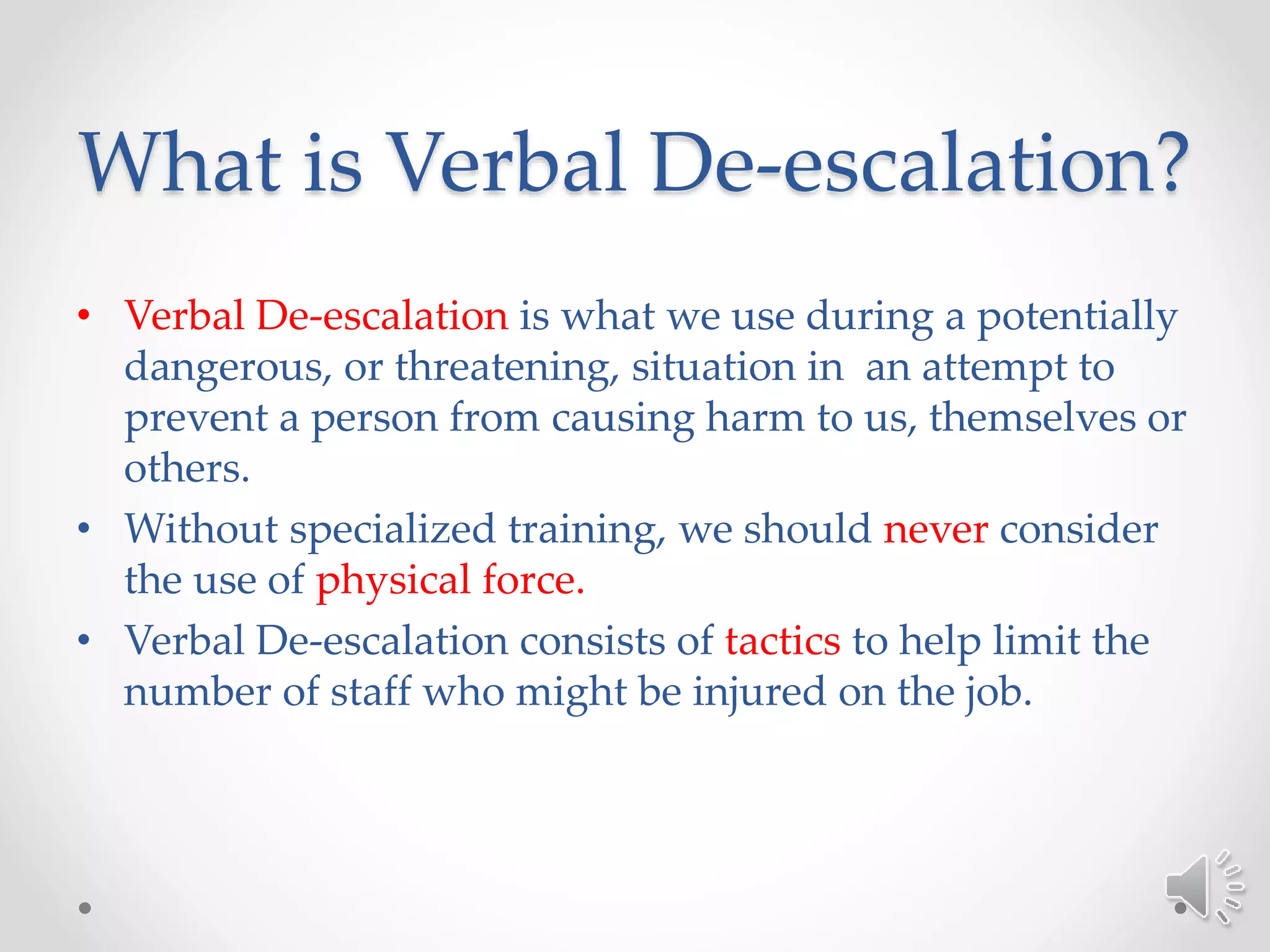Using verbal de escalation active shooter | PPTX