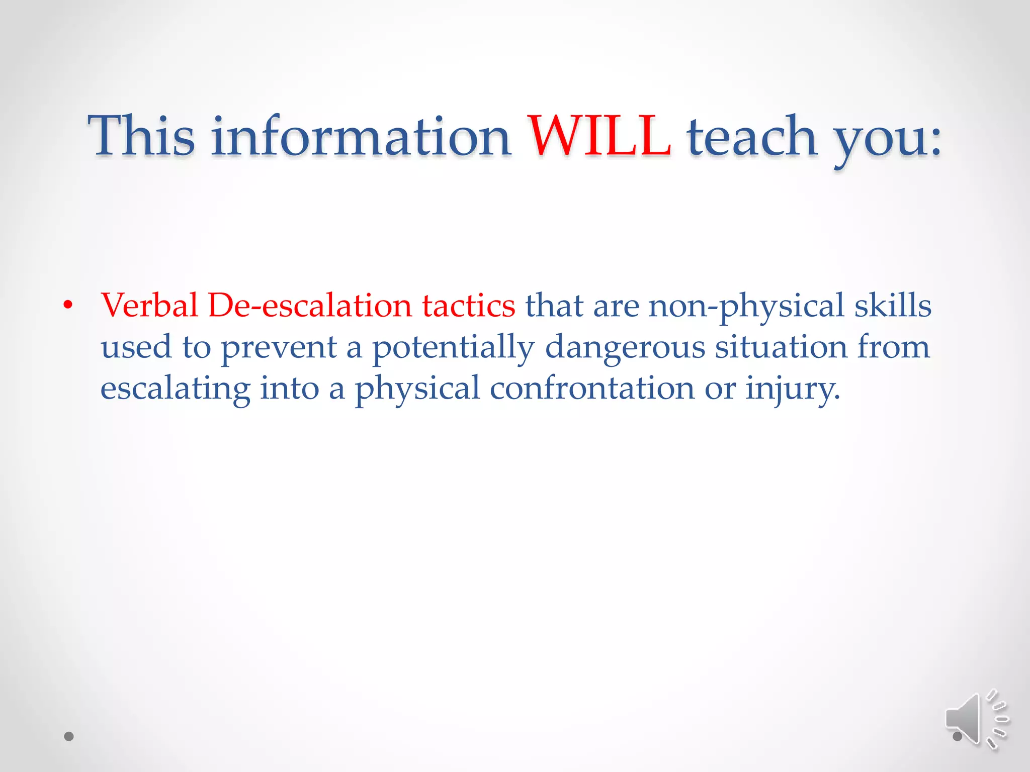 Using verbal de escalation active shooter | PPTX