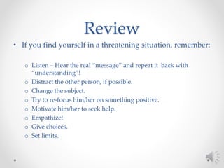 Using verbal de escalation active shooter | PPTX