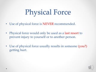 Using verbal de escalation active shooter | PPTX