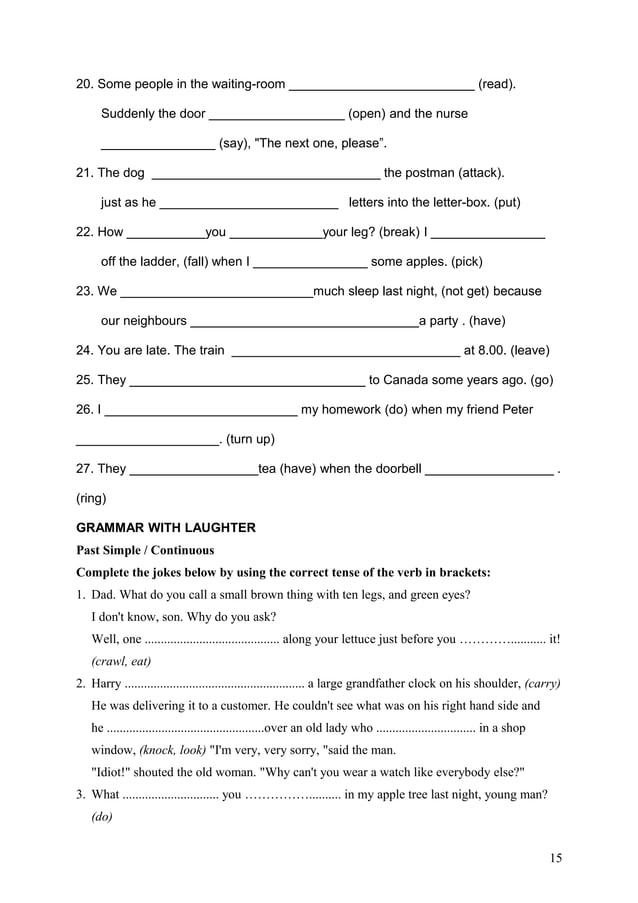 Using verb tenses | PDF