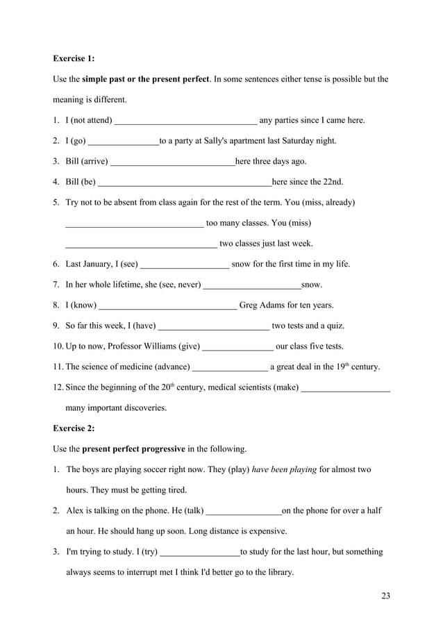 Using verb tenses | PDF