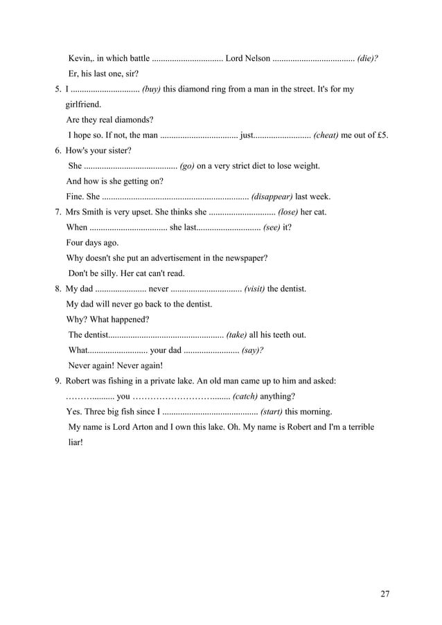 Using verb tenses | PDF