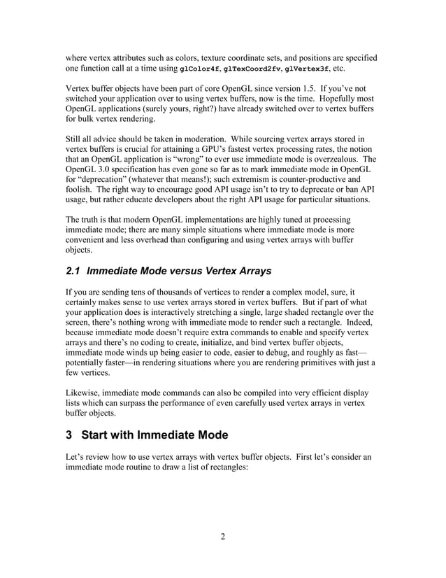 Modern Opengl Usage Using Vertex Buffer Objects Well Pdf