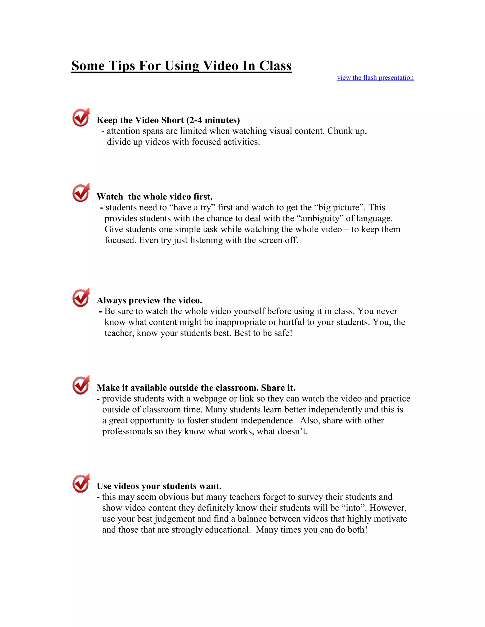 Using video in_the_classroom | PDF
