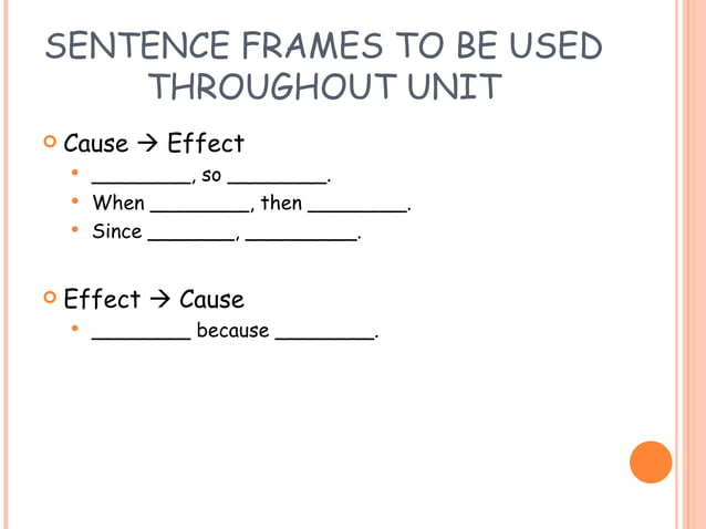 Using videos to show cause and effect relationships | PPT