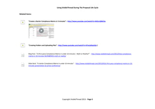 eBook - Applying VisibleThread to the proposal process. | PPT