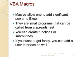 Using visual basic for applications (vba) | PPT