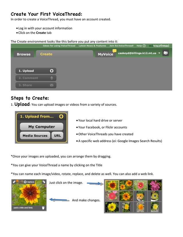 Using voice thread | DOC | Computing | Technology & Computing
