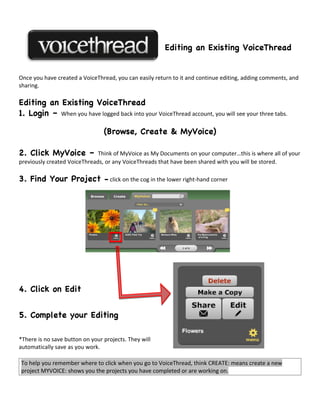 Using voice thread | DOC | Computing | Technology & Computing